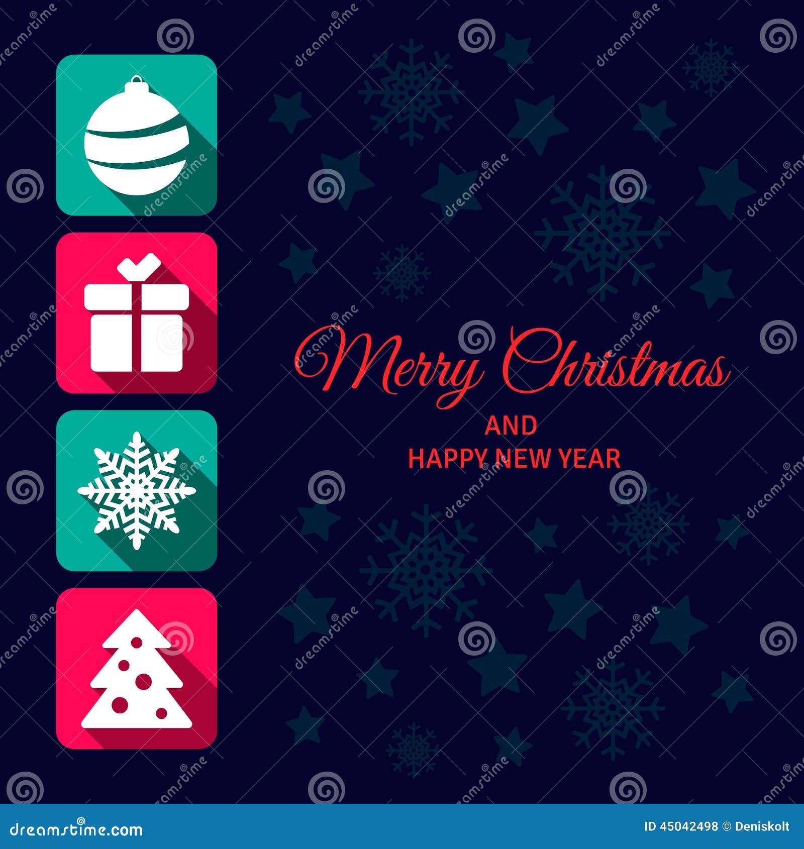 Christmas icon card stock vector. Illustration of vector - 45042498