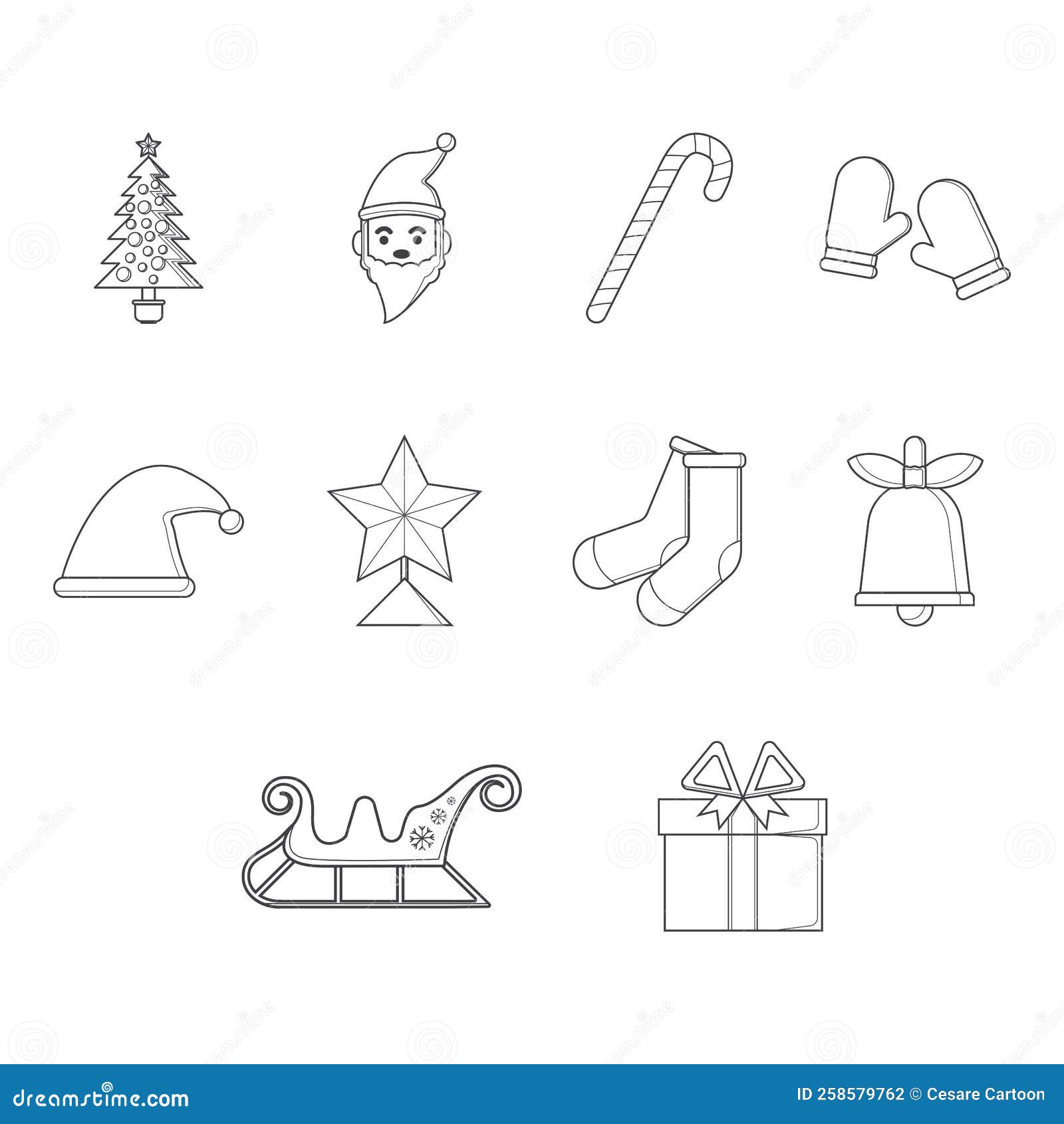 Christmas icon set stock vector. Illustration of star - 258579762 Christmas icon set stock vector. Illustration of star - 258579762