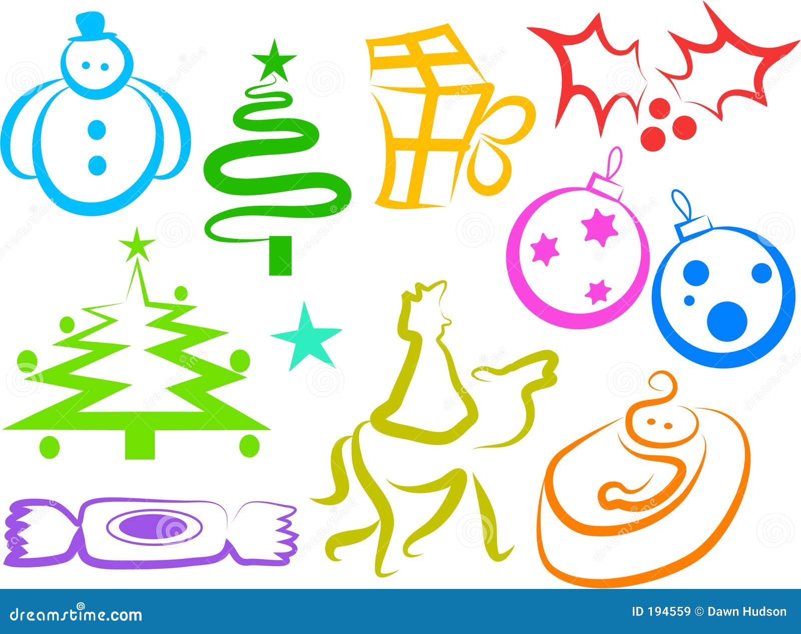 Christmas Icons stock vector. Illustration of holly, occasions - 194559