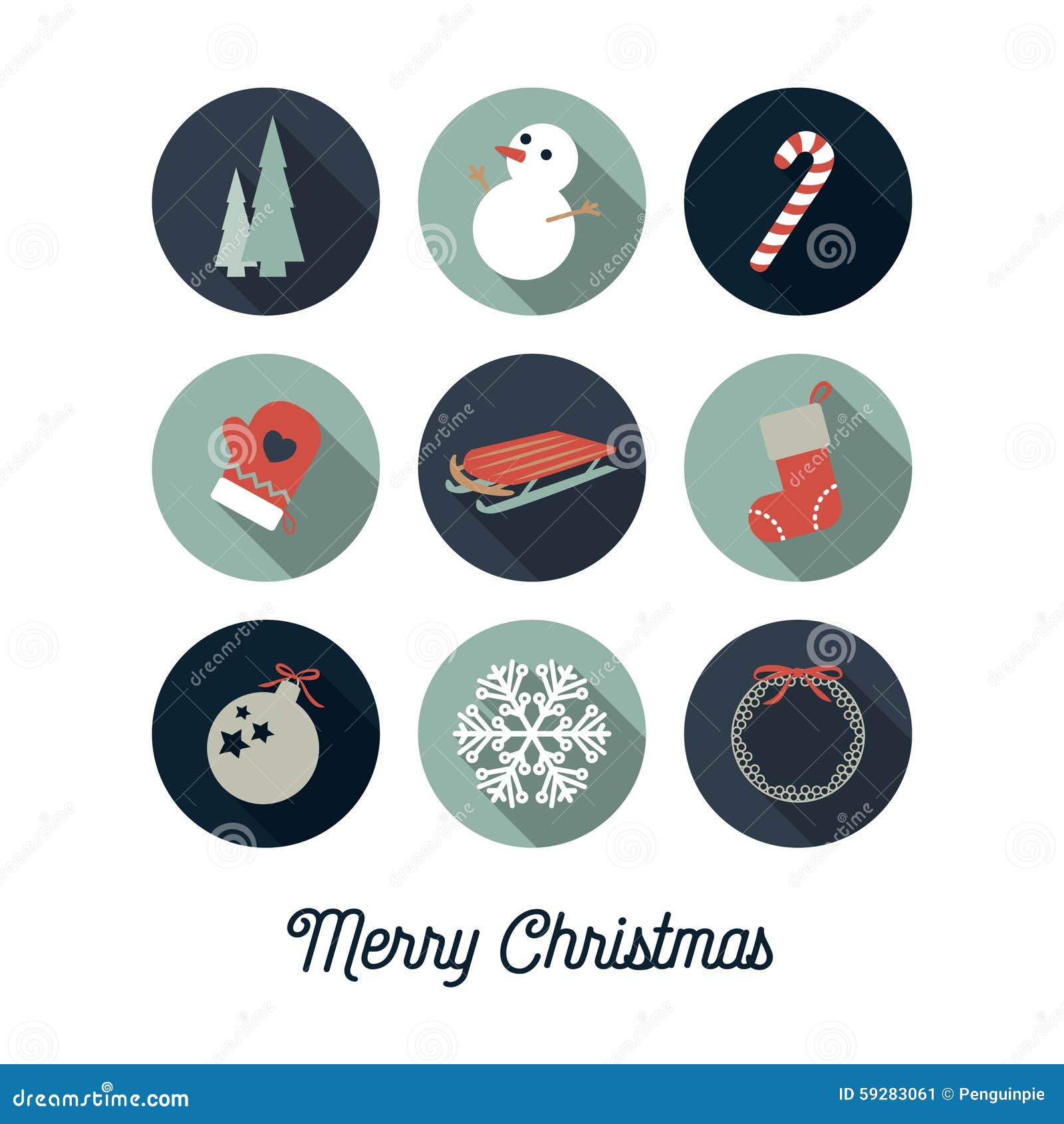 Christmas Icons / Christmas Card Stock Vector - Illustration of element ...