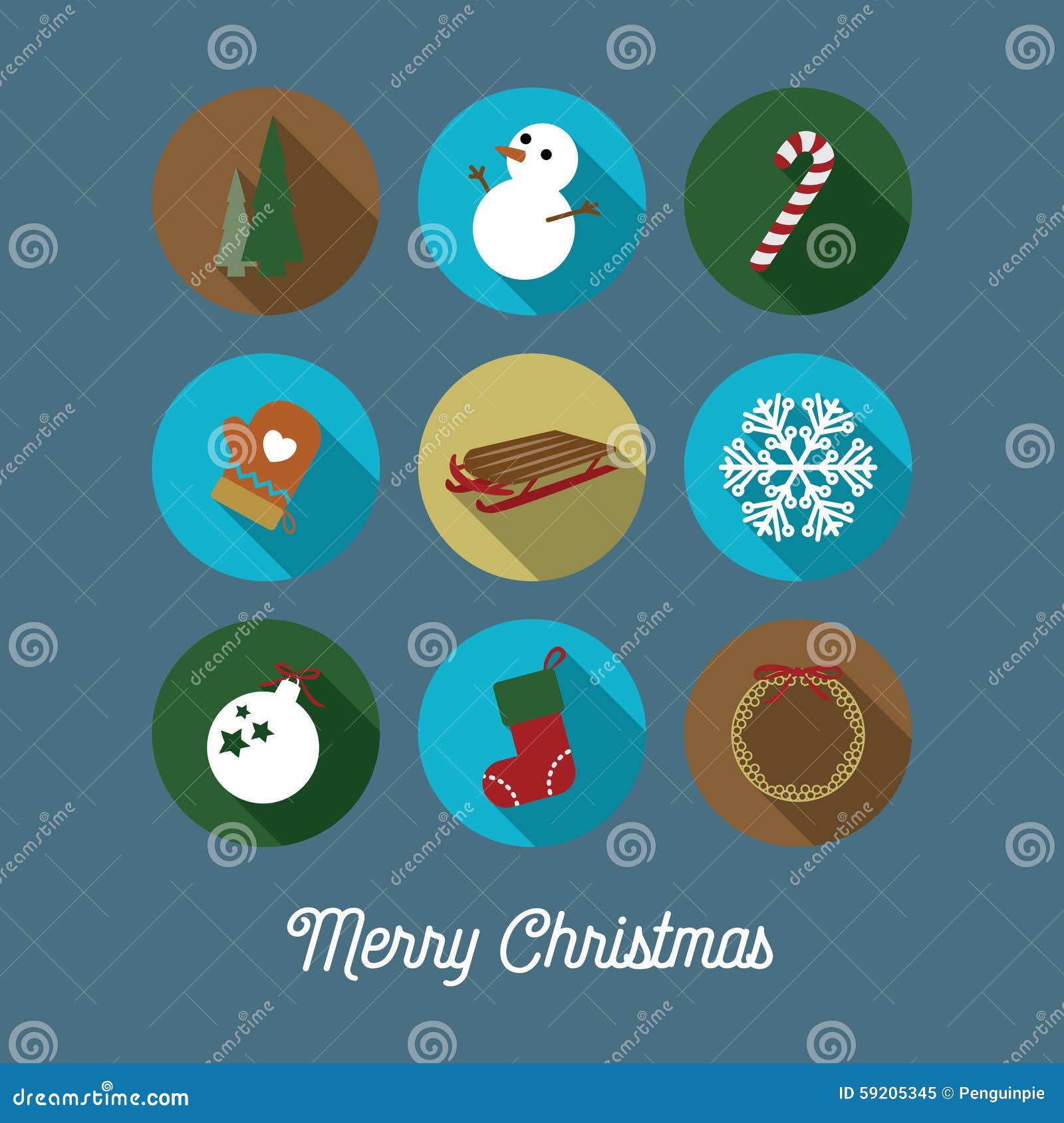 Christmas Icons / Christmas Card Stock Vector - Illustration of card ...