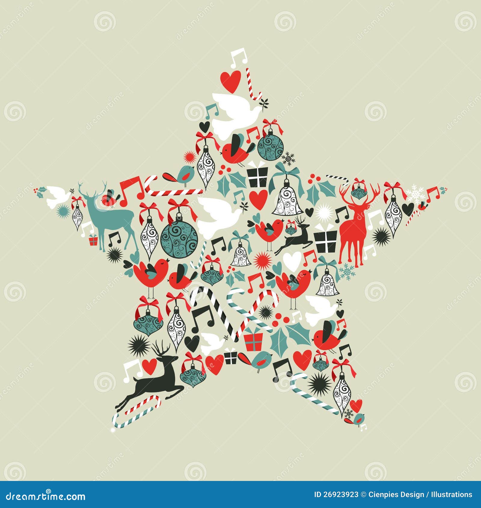 Christmas icons star shape stock vector. Illustration of reindeer ...