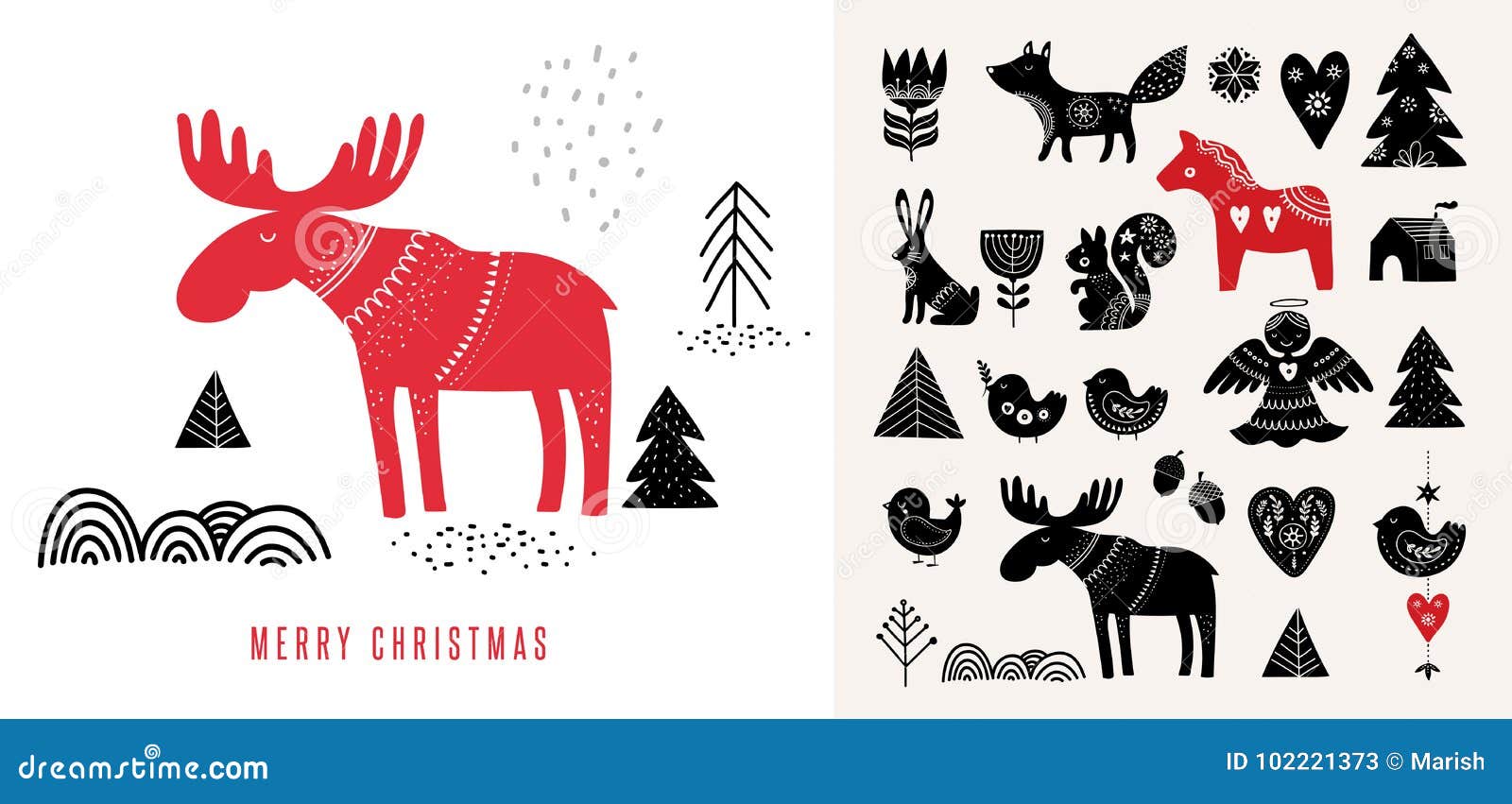 Scandinavian Christmas Traditional Gnome, Tomte, Illustration Cartoon ...