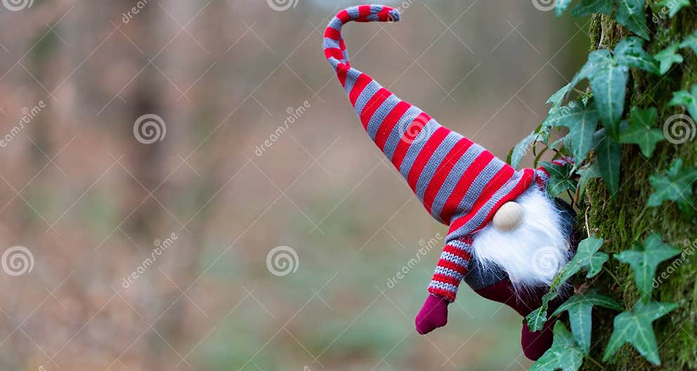 Christmas Imp in the Forest Stock Photo - Image of decor, holiday ...