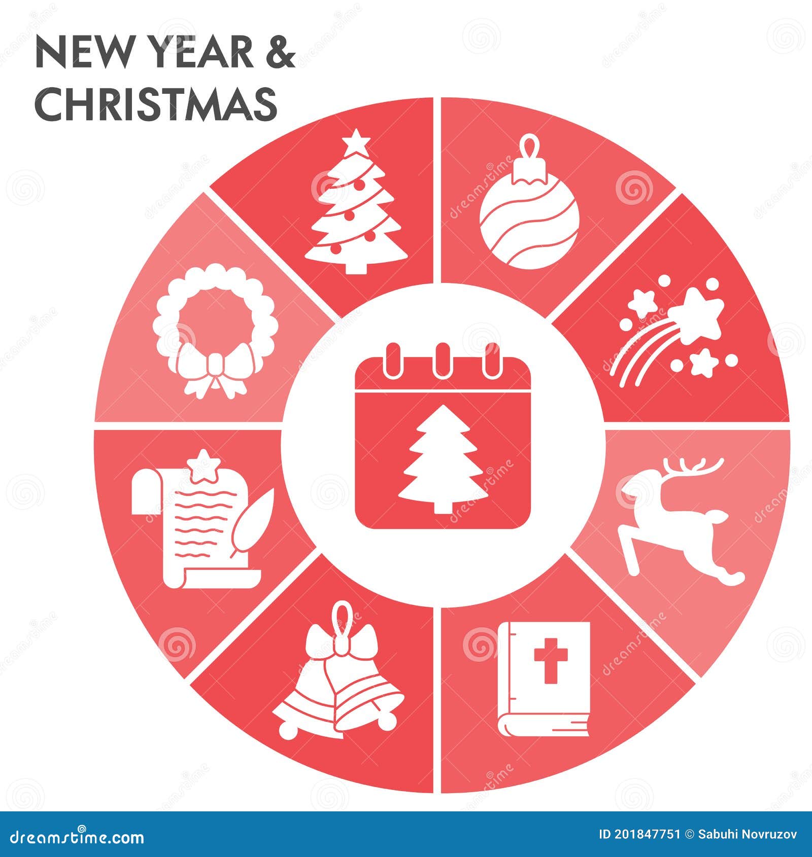 Christmas Infographic Design Template with Icons. New Year Infographic ...