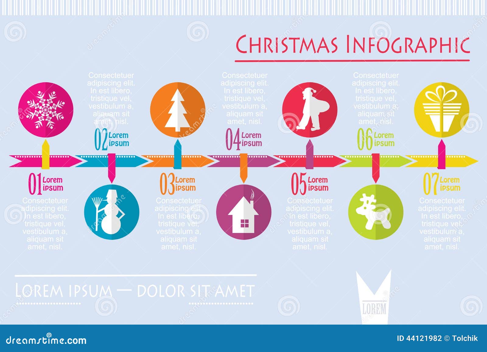 Christmas Infographic, Vector Stock Vector - Illustration of option ...