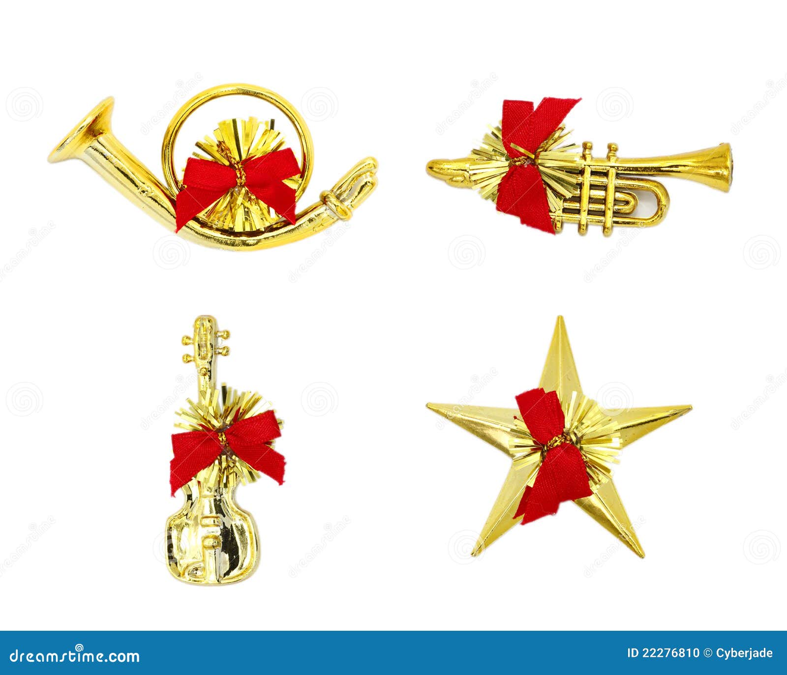 Christmas Instrument on White Background. Stock Photo - Image of body ...