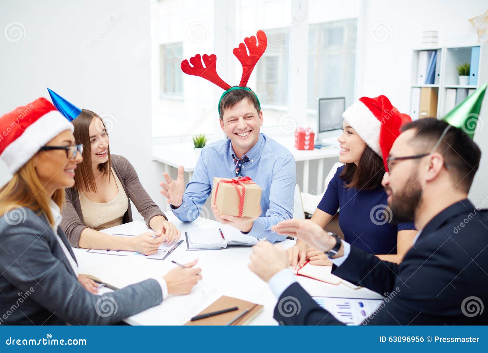 Christmas interaction stock photo. Image of adult, businesspeople ...