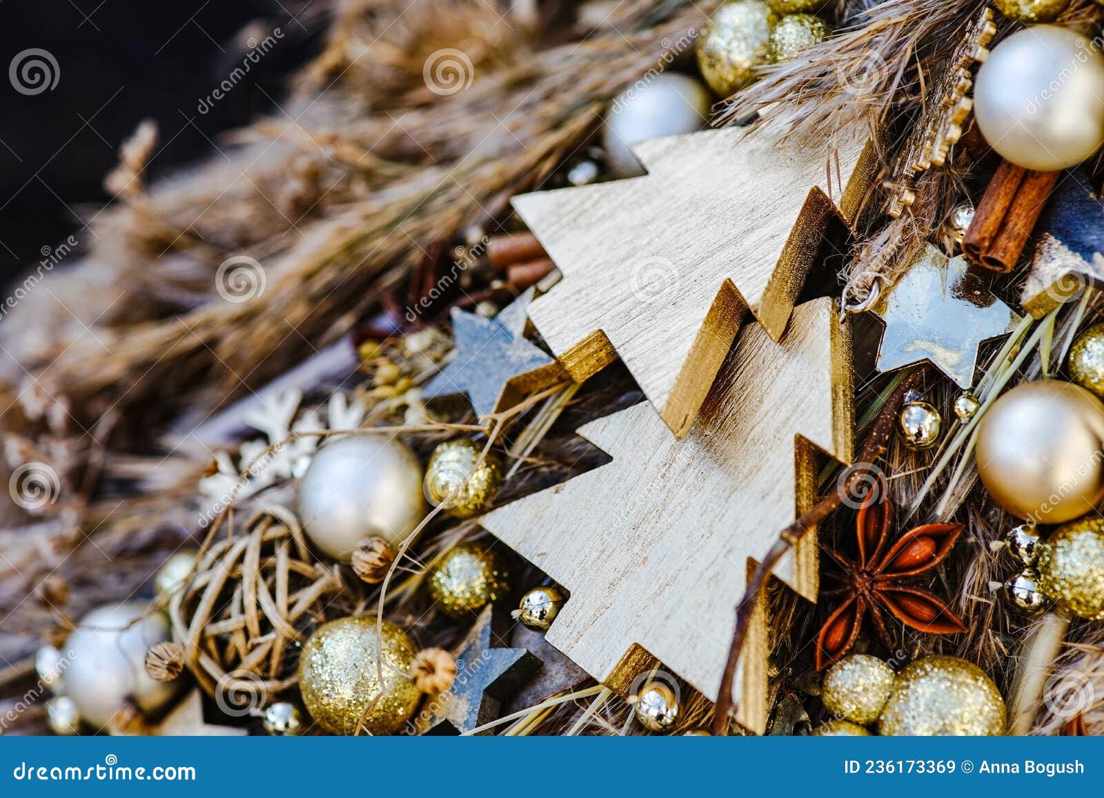 Christmas Natural Composition Stock Image - Image of interior, natural ...