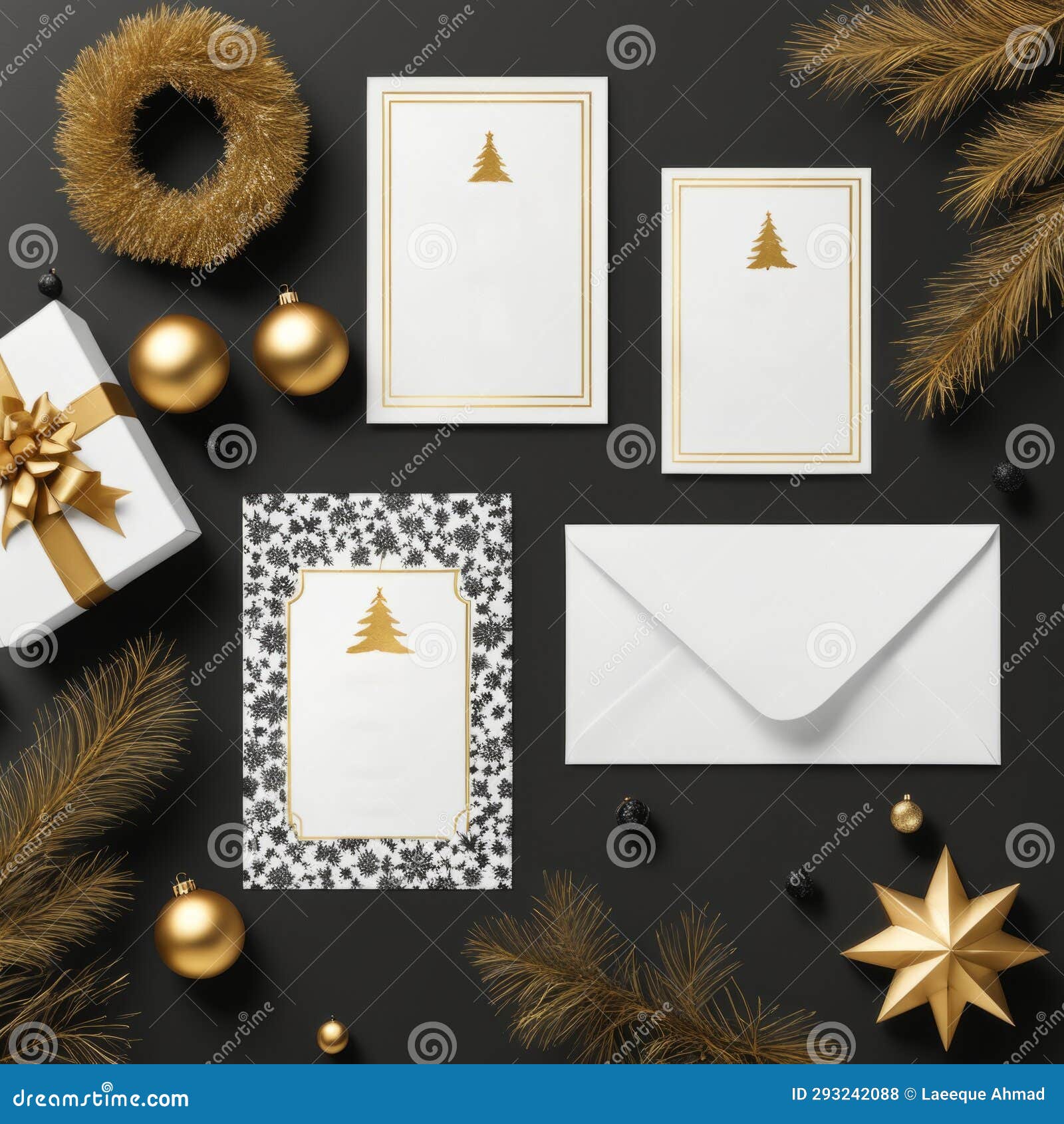 Beautiful Christmas Invitation Card with Bg Stock Photo - Image of card ...