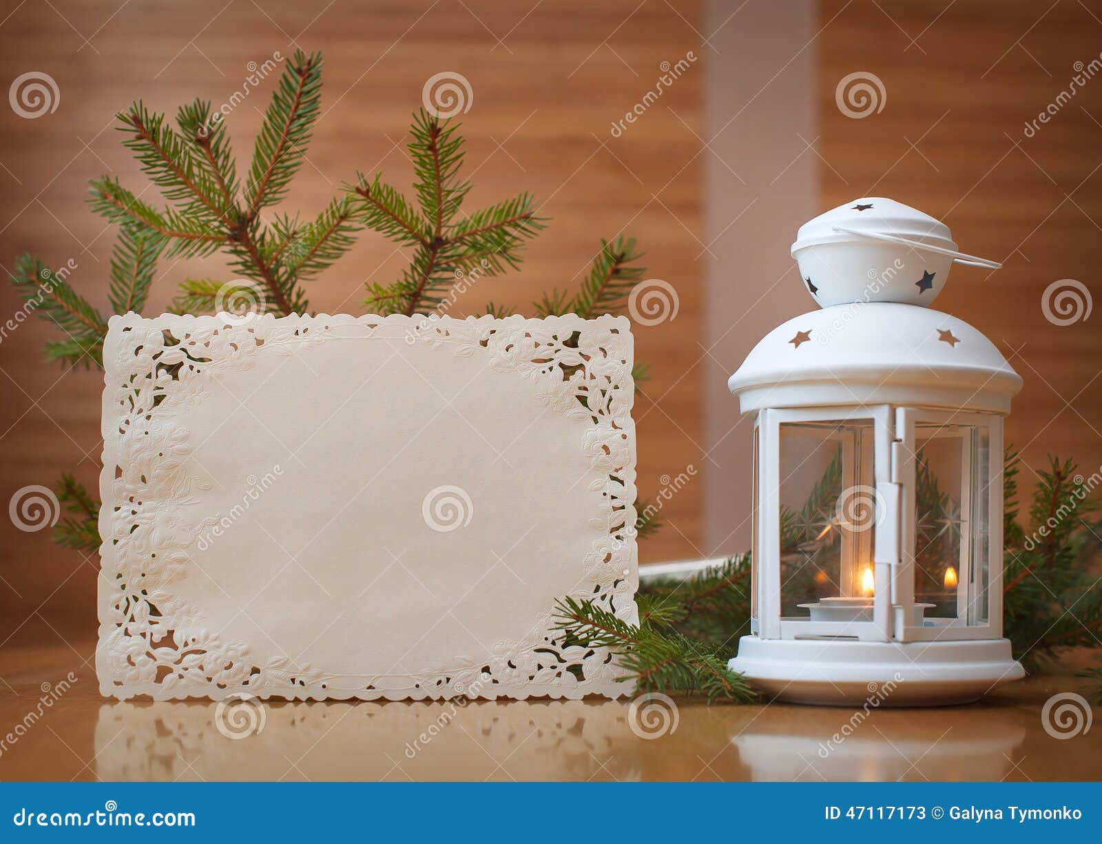 Christmas Invitation with Place for Your Text, Frame of Trees Stock ...