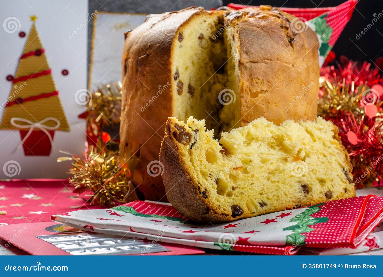 Christmas Italian Cake Called Stock Image - Image of festive ...