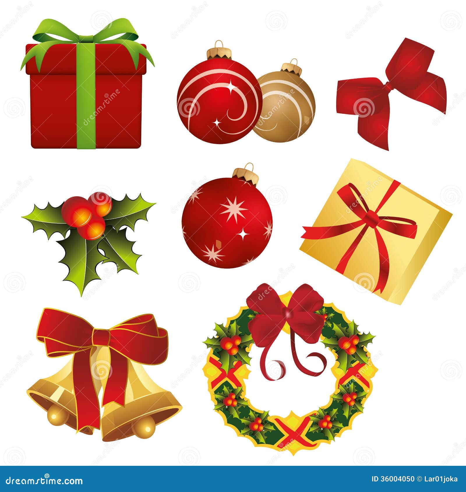 Christmas items stock vector. Illustration of design - 36004050