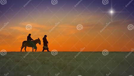 Christmas Journey stock image. Image of joseph, cross - 3792285