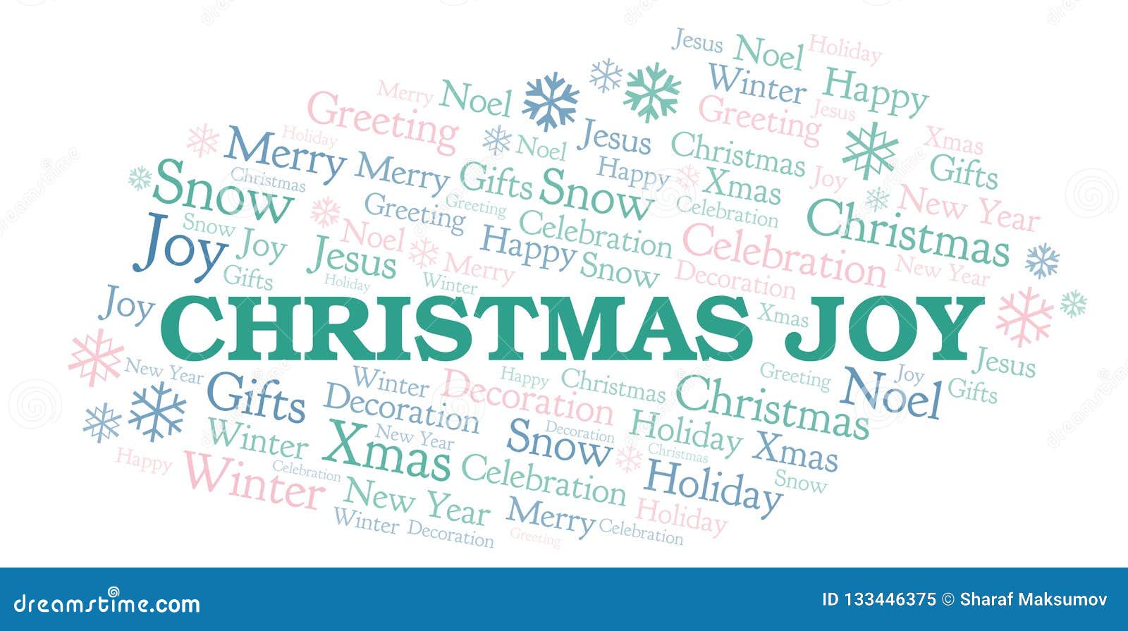 Christmas Joy word cloud stock illustration. Illustration of decoration ...