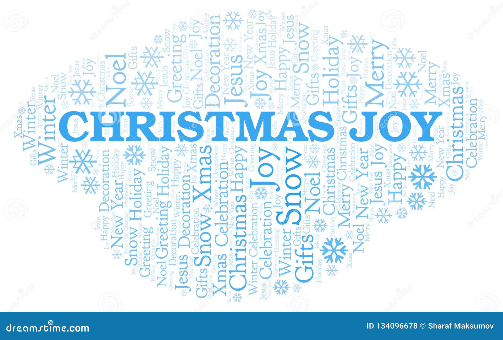 Christmas Joy word cloud stock illustration. Illustration of year ...