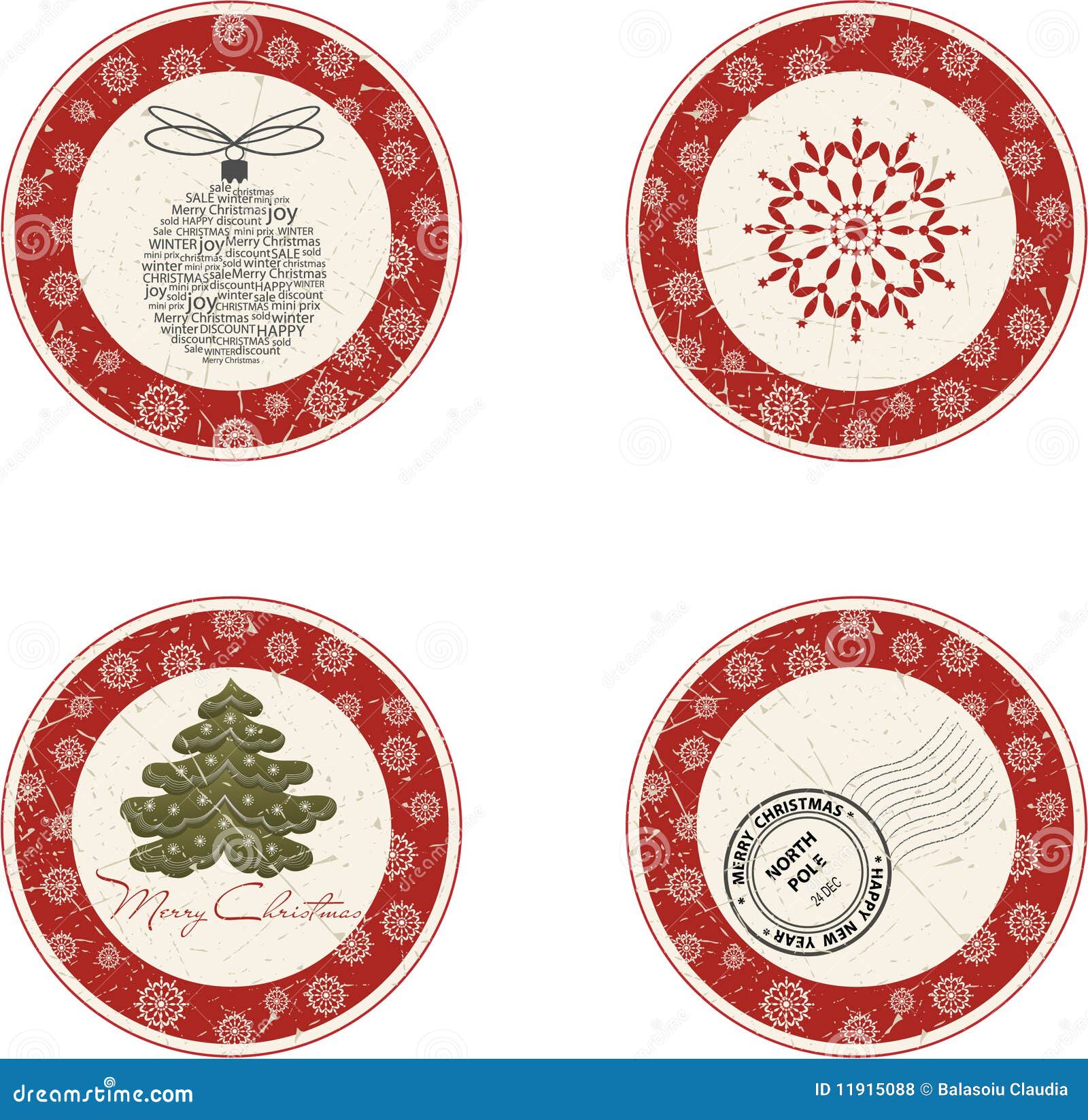 Christmas labels stock vector. Illustration of discounts - 11915088