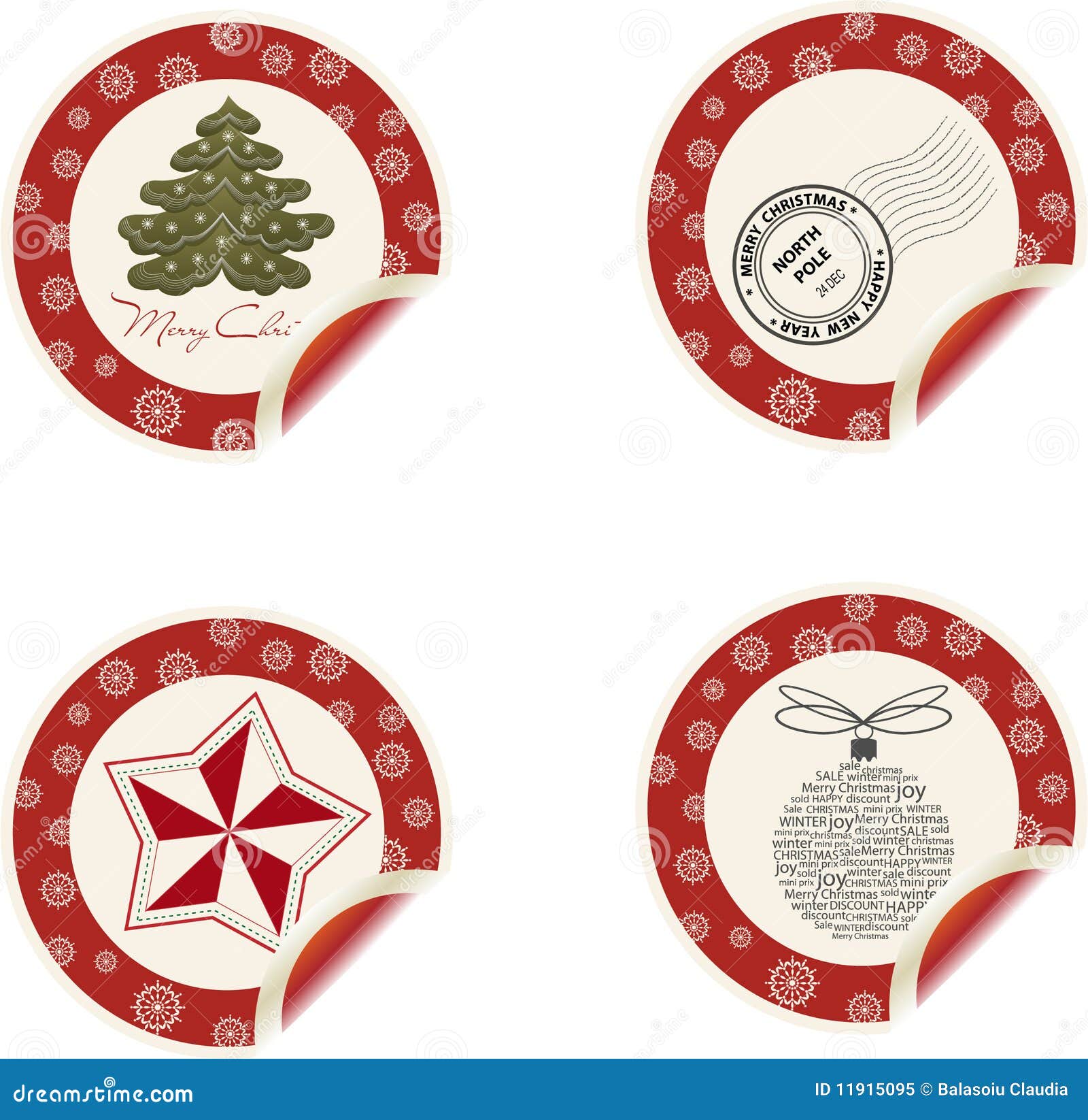 Christmas Labels Borders Blank Royalty-Free Cartoon | CartoonDealer.com ...