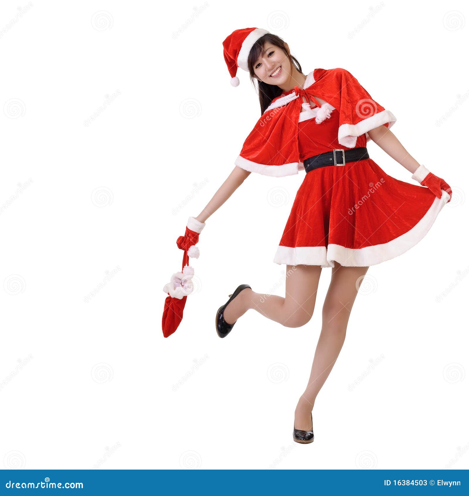 Christmas lady stock image. Image of beautiful, china - 16384503