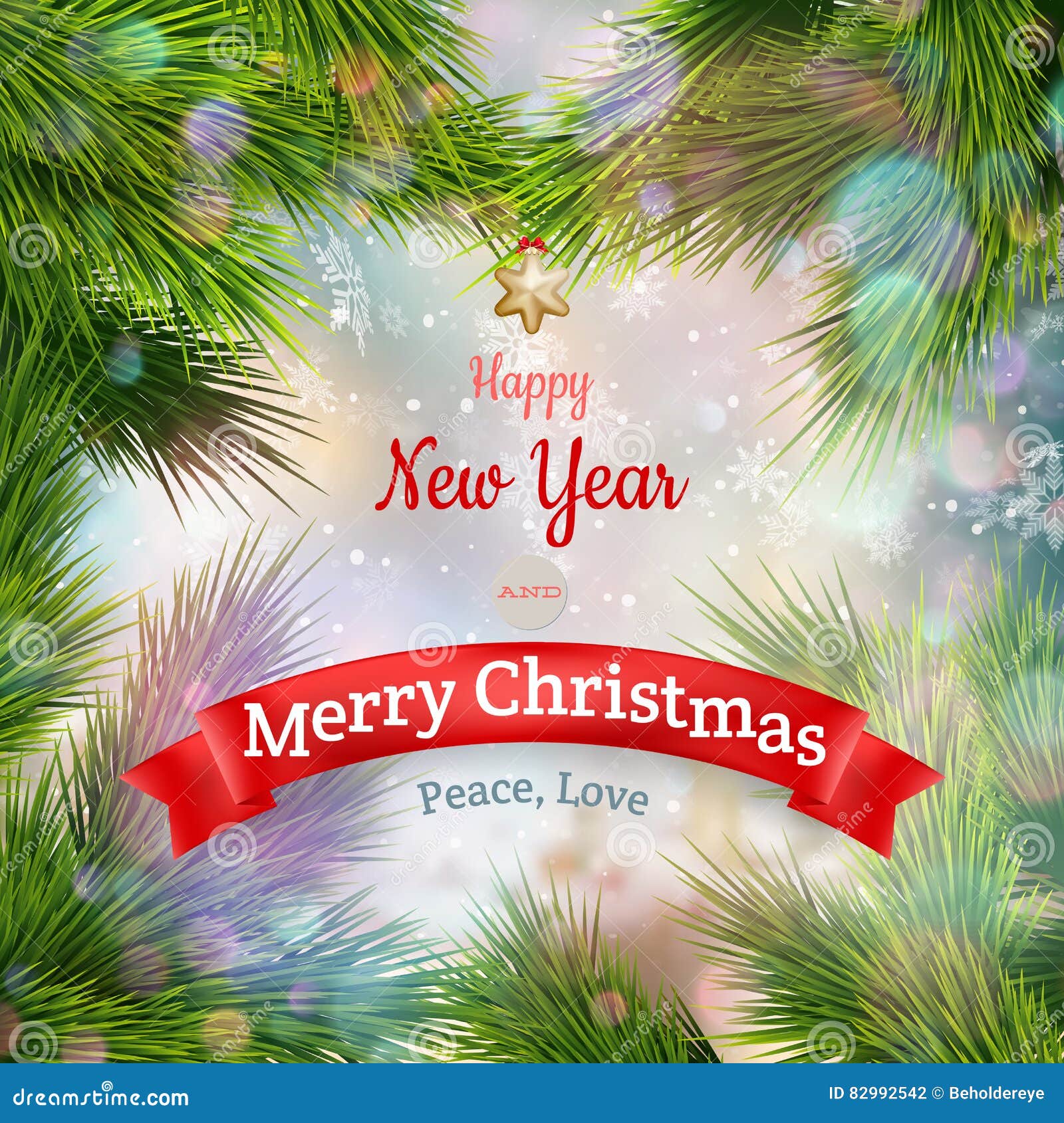 Christmas Landscape Poster. EPS 10 Stock Vector - Illustration of sign ...