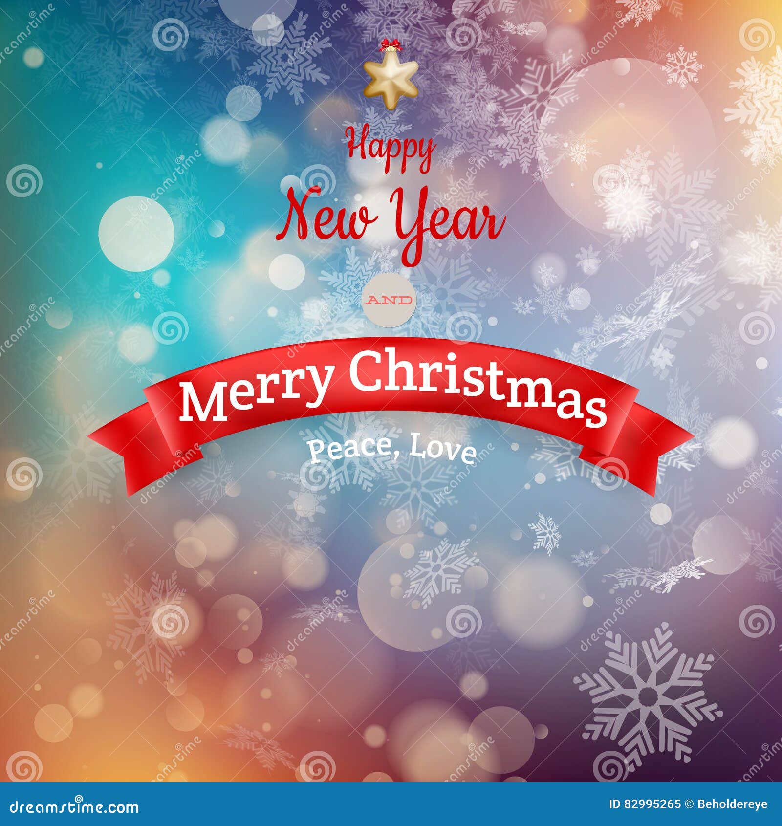 Christmas Landscape Poster. EPS 10 Stock Vector - Illustration of ...