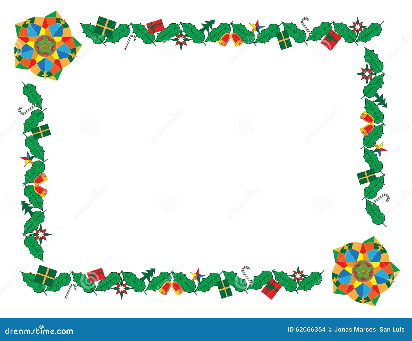Christmas Lantern As Border and Frame Stock Vector - Illustration of ...
