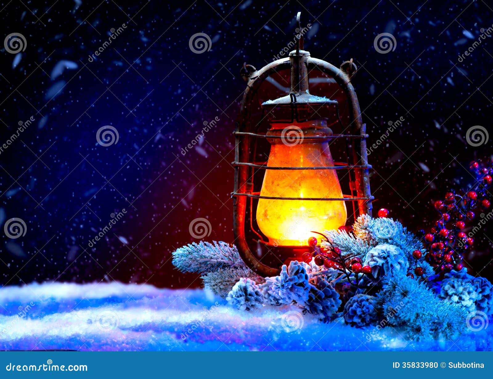 Christmas Lantern stock photo. Image of beautiful, copy - 35833980