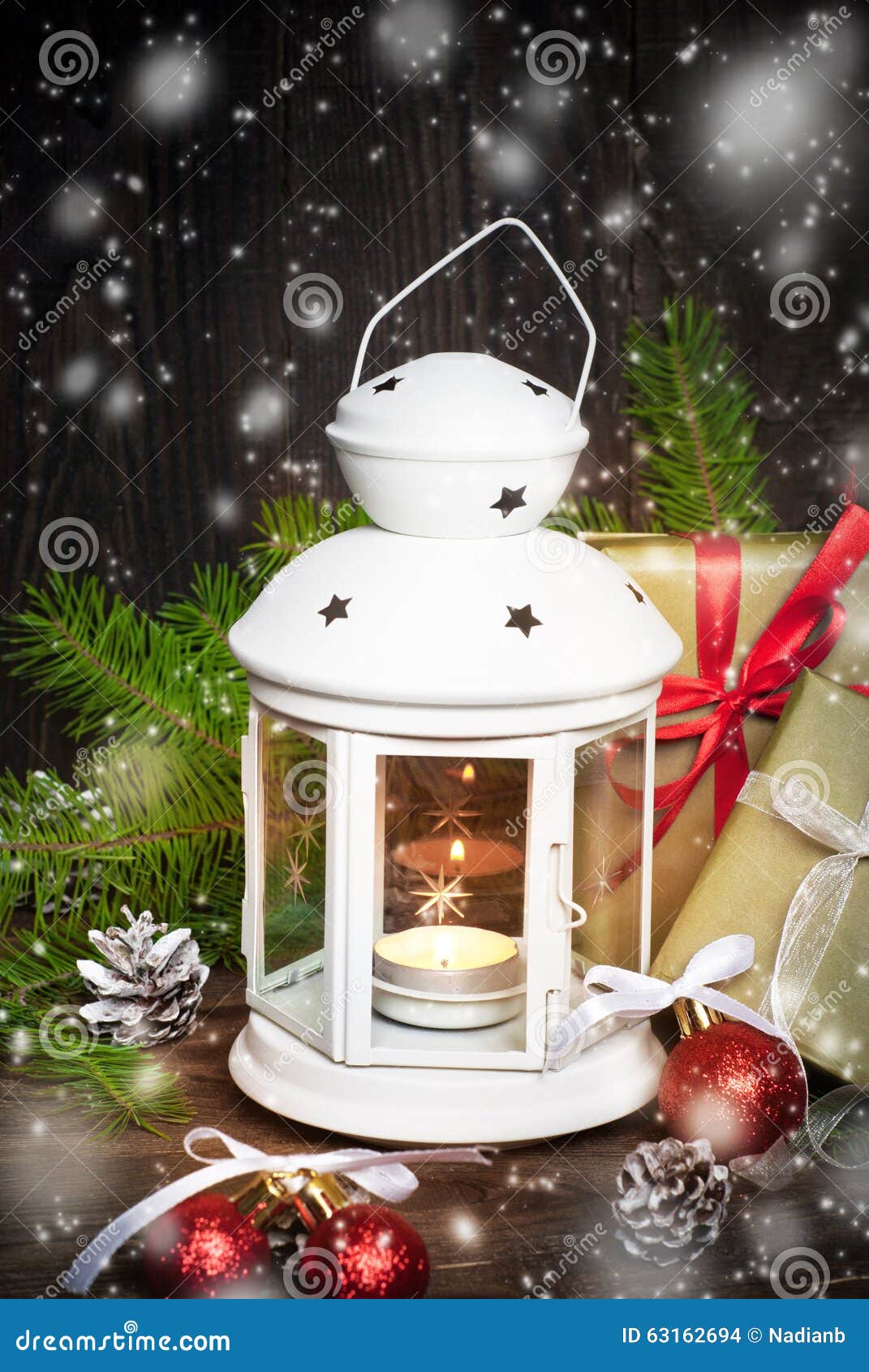 Christmas lantern stock photo. Image of interior, glow - 63162694