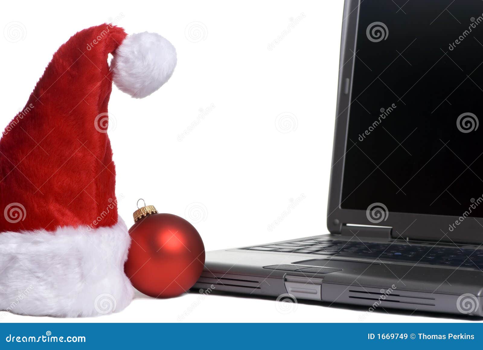 Christmas laptop stock image. Image of screen, fuzzy, festive - 1669749