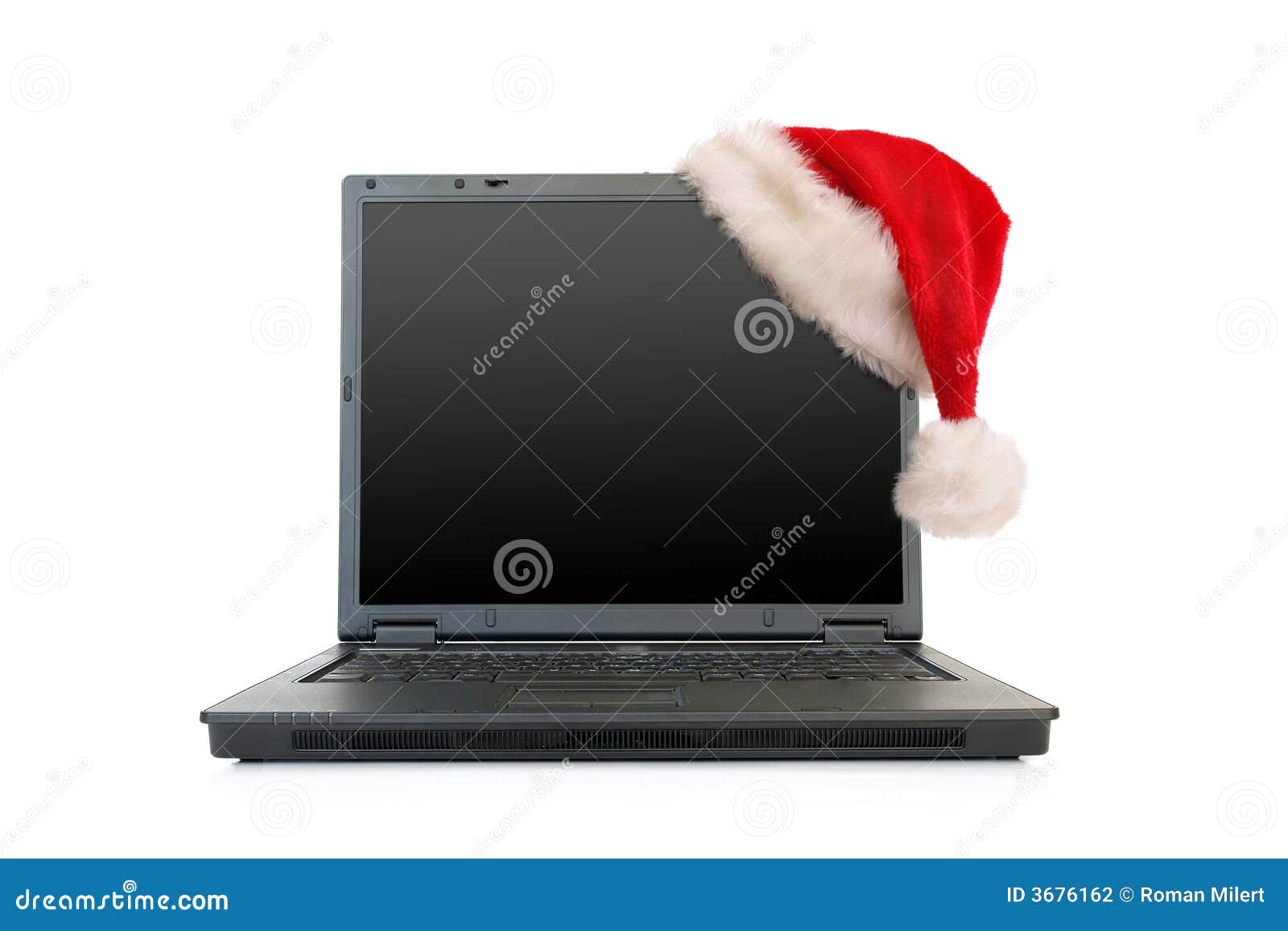 Christmas laptop stock photo. Image of holidays, multimedia - 3676162