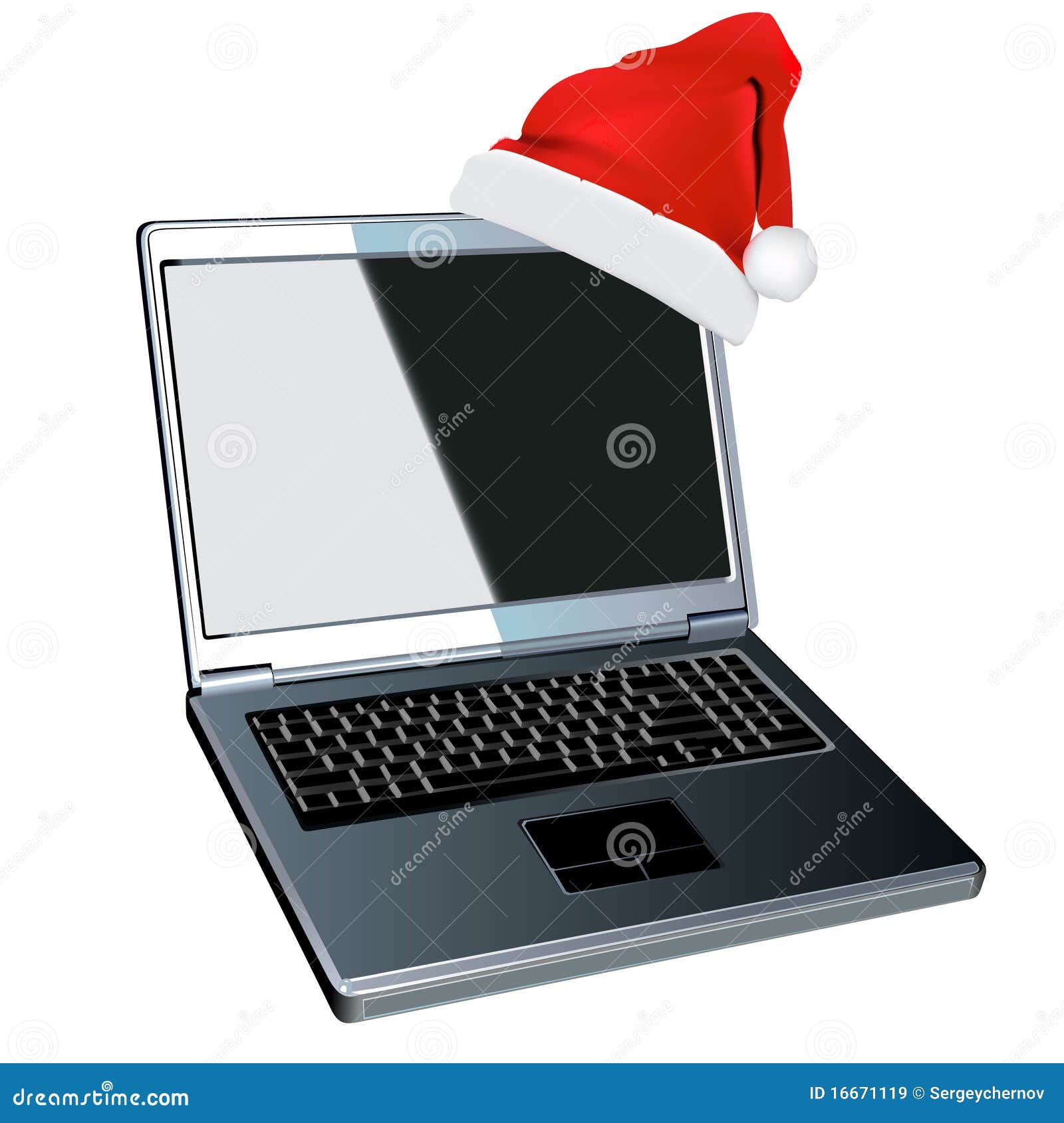 Christmas laptop design stock vector. Illustration of gift - 16671119