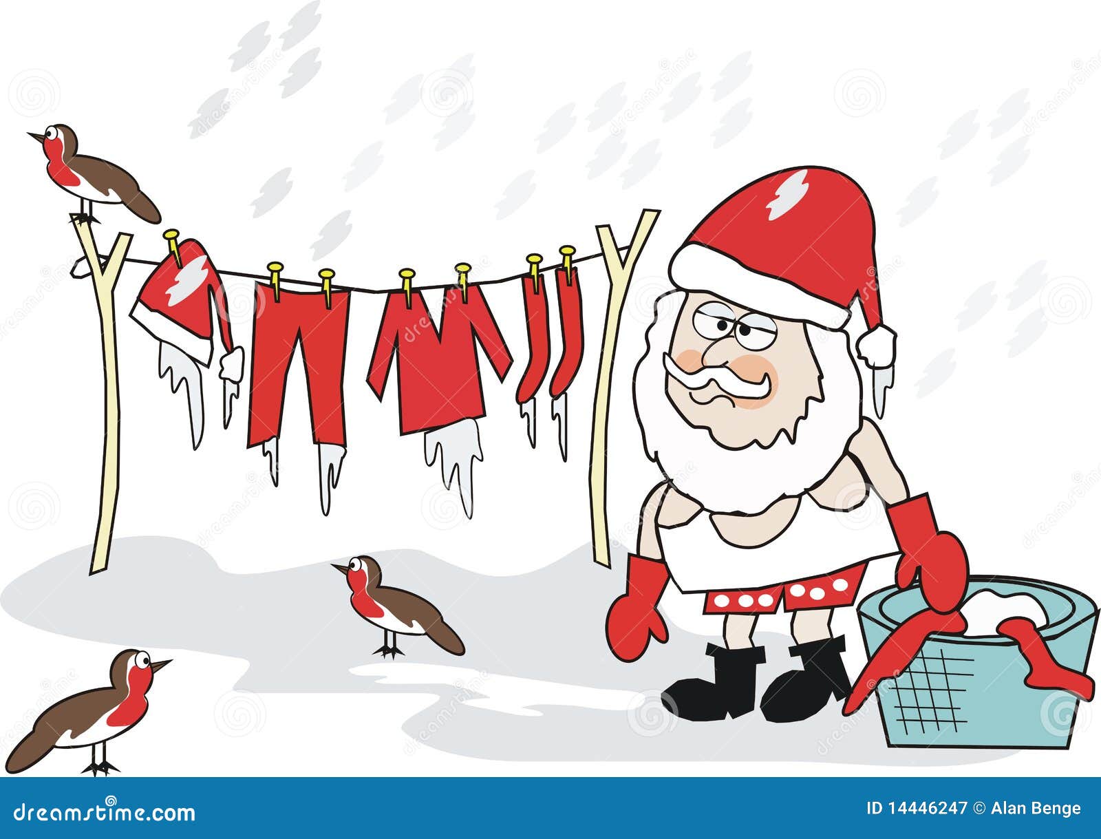 Christmas laundry cartoon stock illustration. Illustration of chore ...
