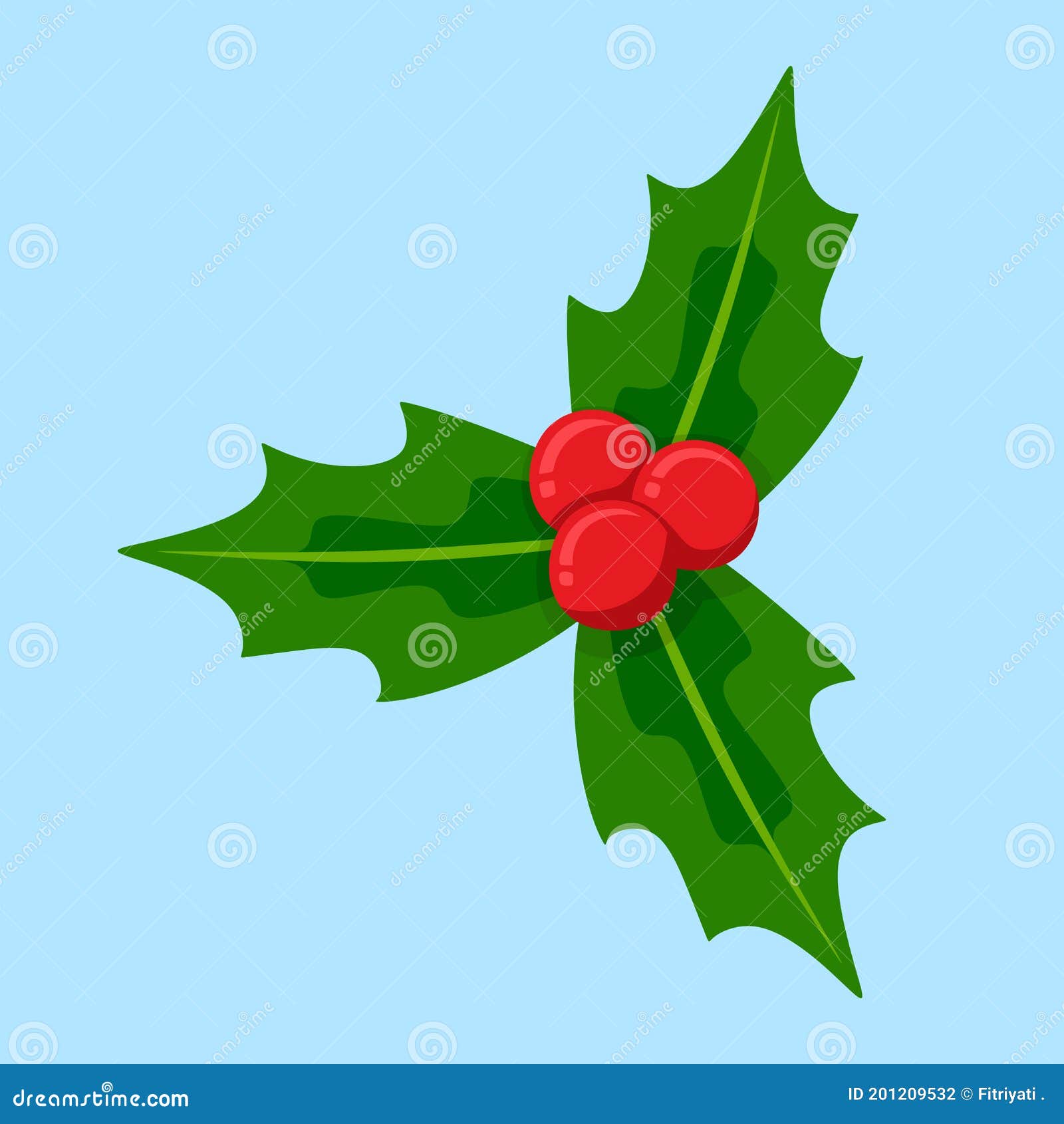 Vector Design of Cute Christmas Leaf Stock Vector - Illustration of ...