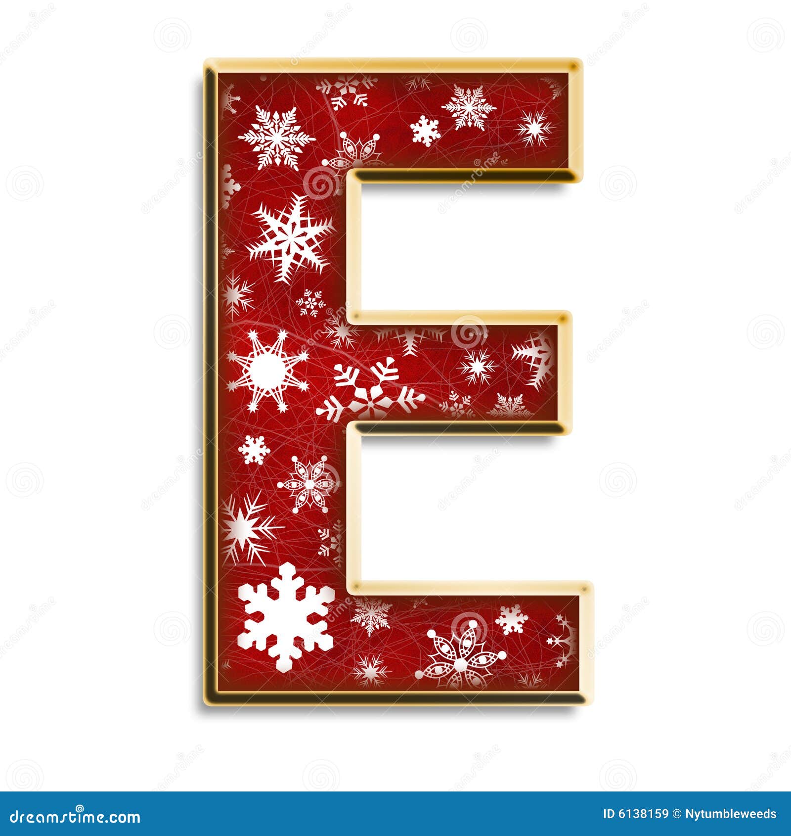 Christmas letter E in red stock illustration. Illustration of design ...