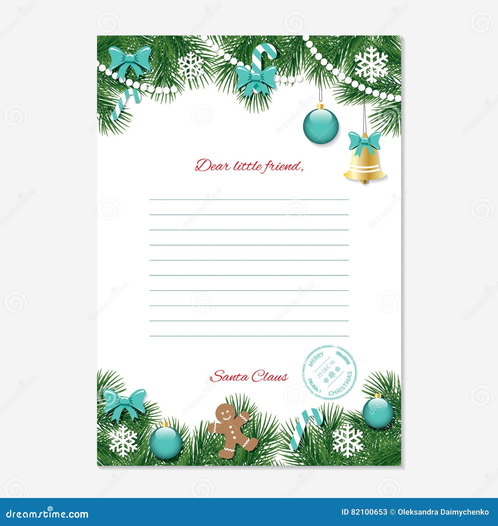 Christmas Evergreen Letter Border Stock Illustrations – 101 Christmas ...