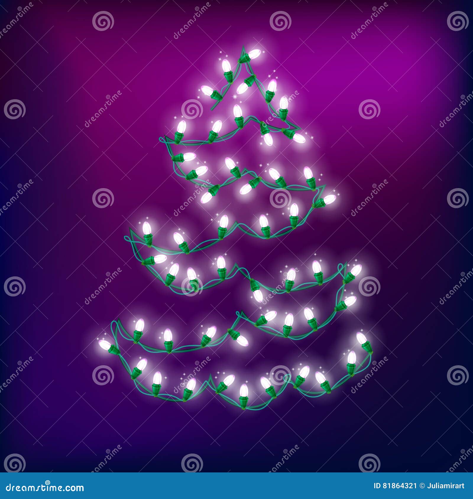 Christmas Light Abstract Tree 2 Stock Vector - Illustration of holiday ...