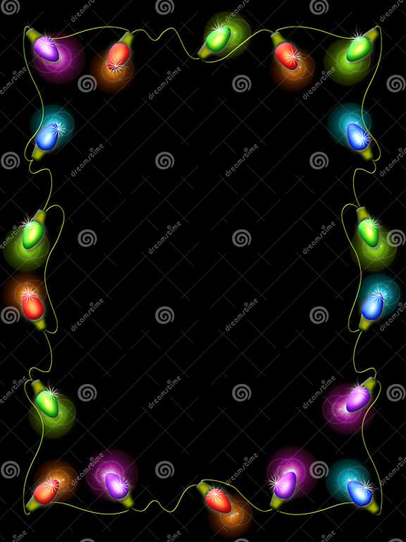 Christmas Light Border stock illustration. Illustration of bulbs - 615101