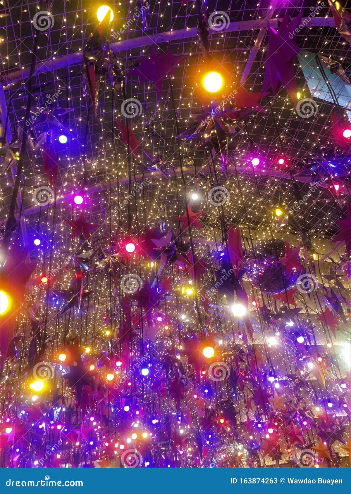 Christmas Light Colorfuls .New Year Design Festive Decorations Stock ...