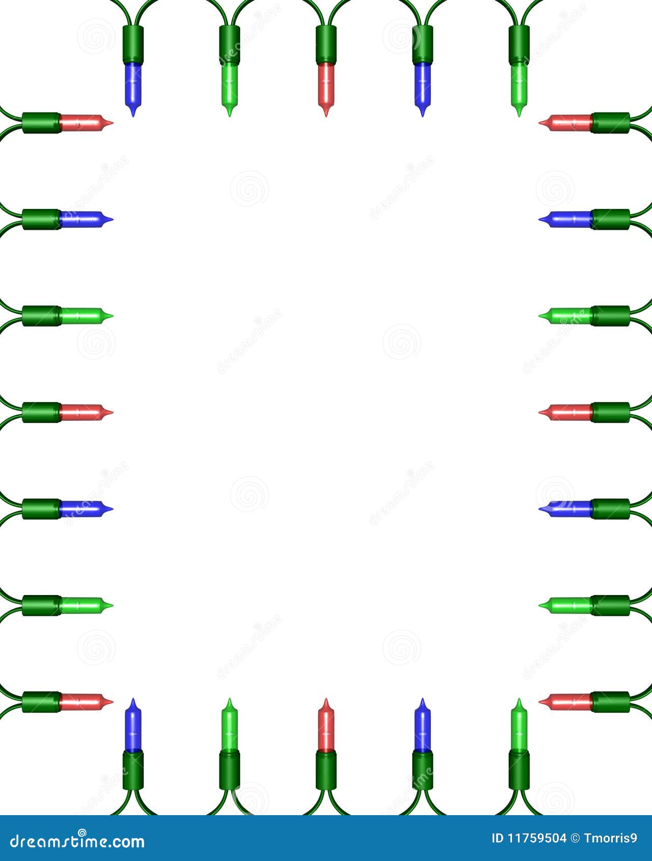 Christmas Light Frame stock illustration. Illustration of message ...