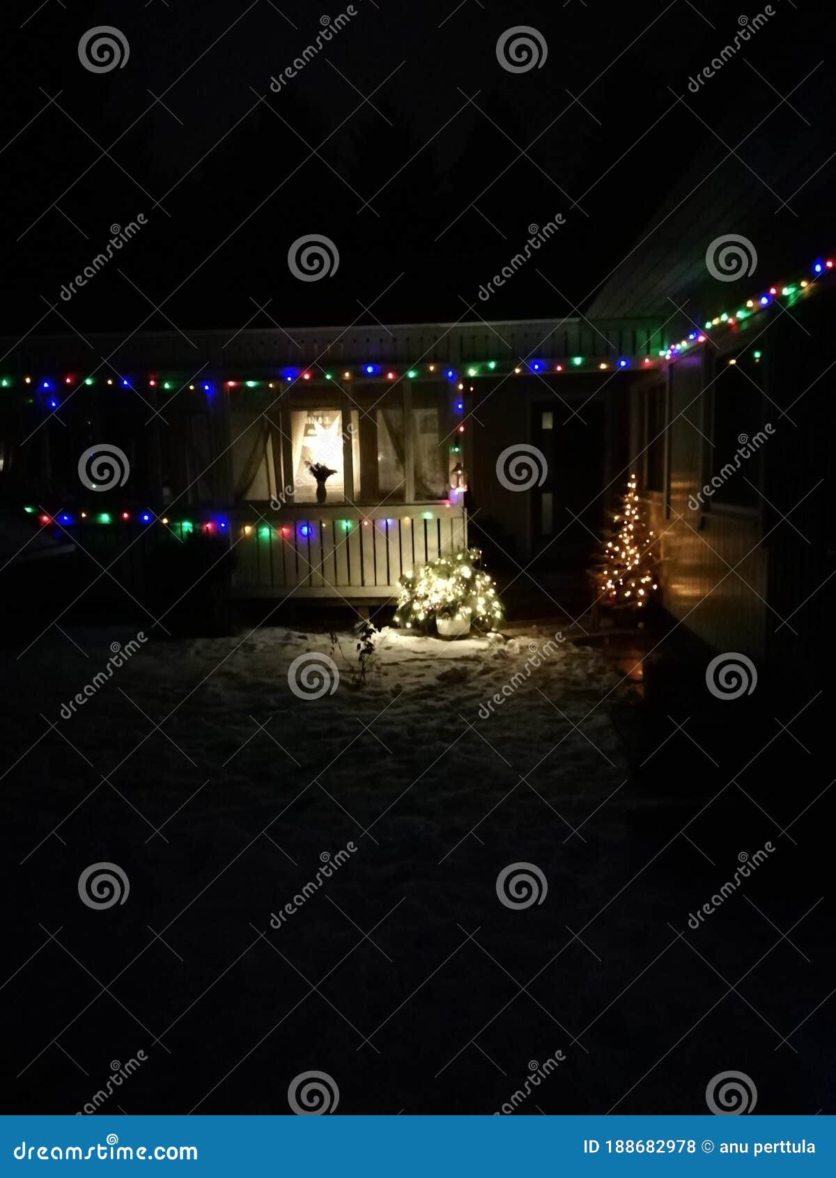 Christmas Light midnight stock photo. Image of stage - 188682978