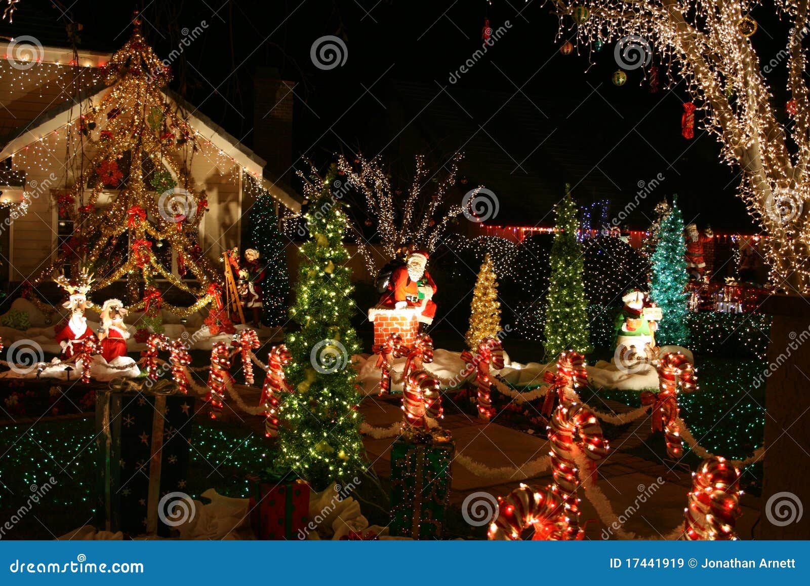 Christmas lights stock image. Image of santa, navidad - 17441919