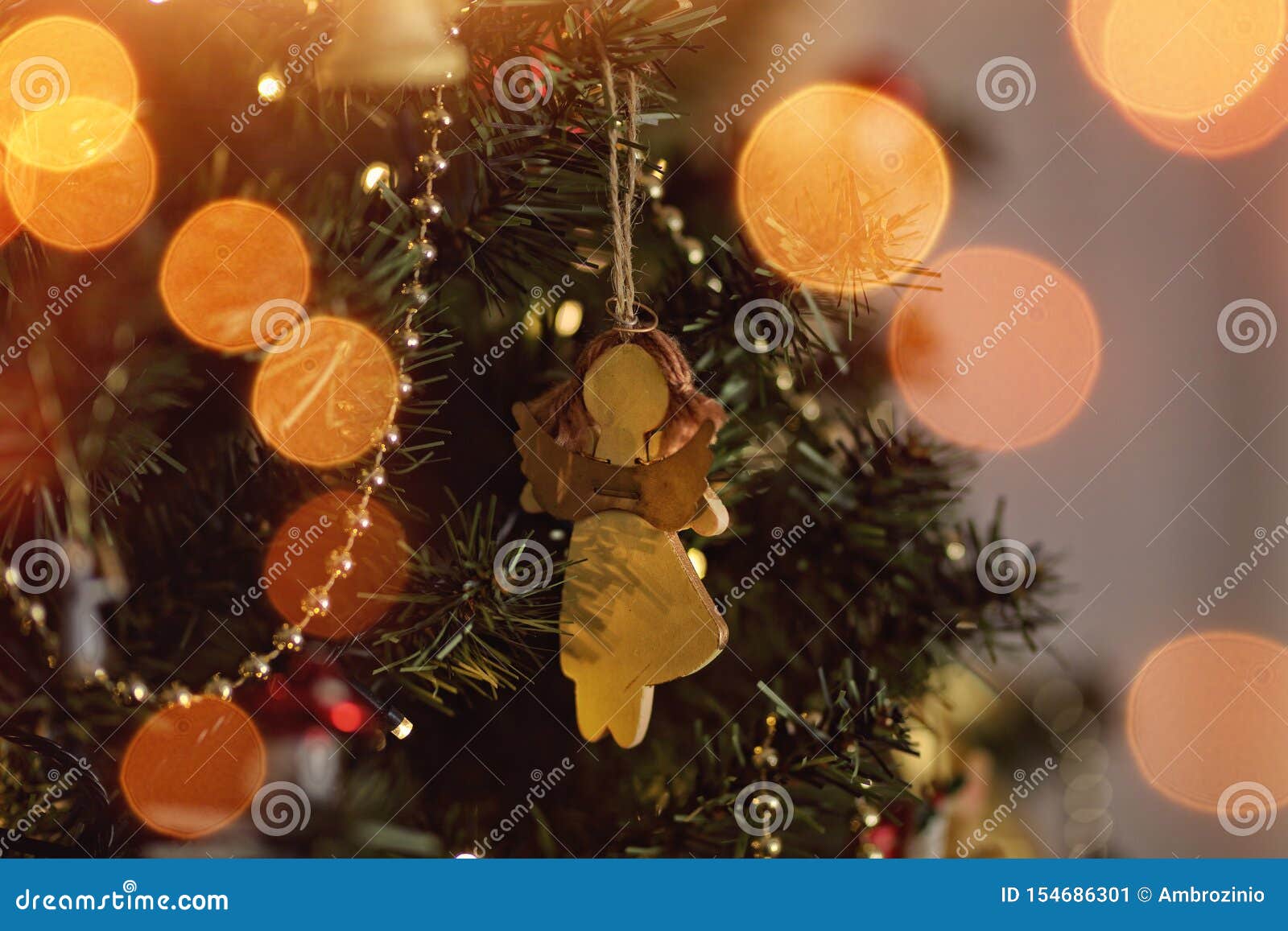 Christmas lights abstract stock image. Image of luminous - 154686301