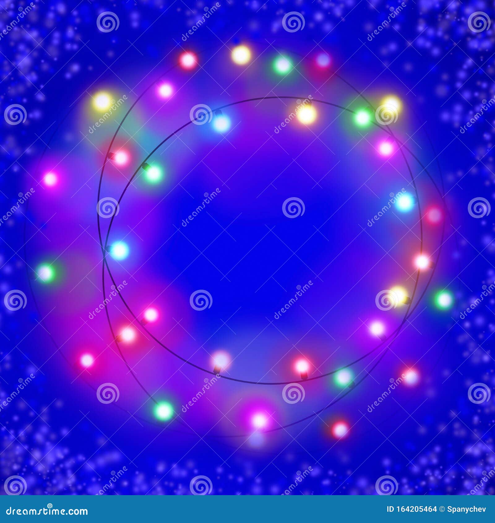 Christmas Lights Background Illustration with Space for Text Stock ...