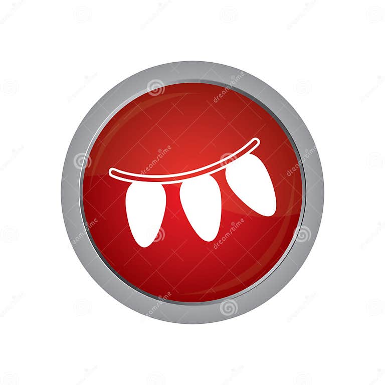 Christmas Lights Button. Vector Illustration Decorative Design Stock ...