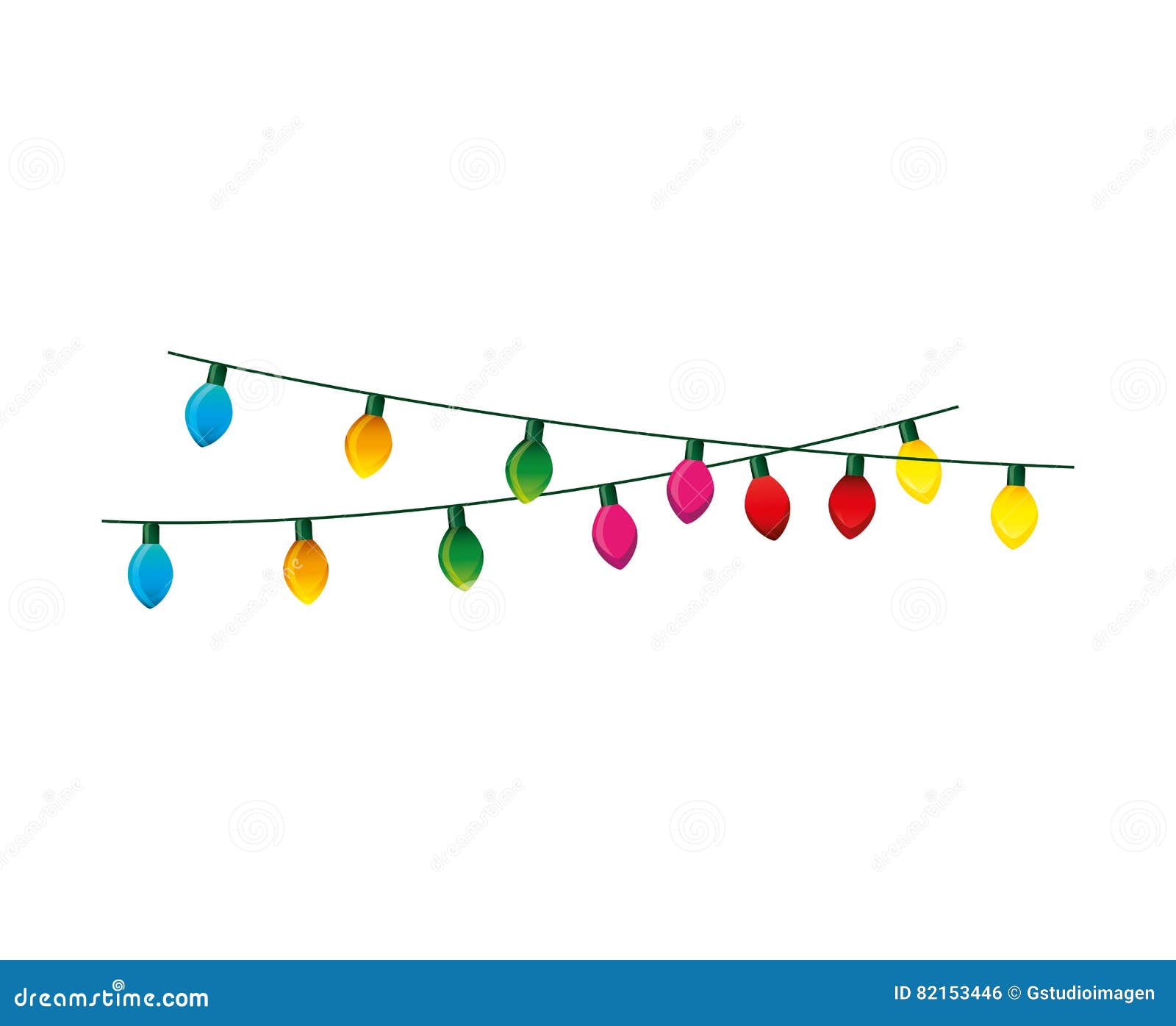 Christmas Lights Decorative Icon Stock Illustration - Illustration of ...