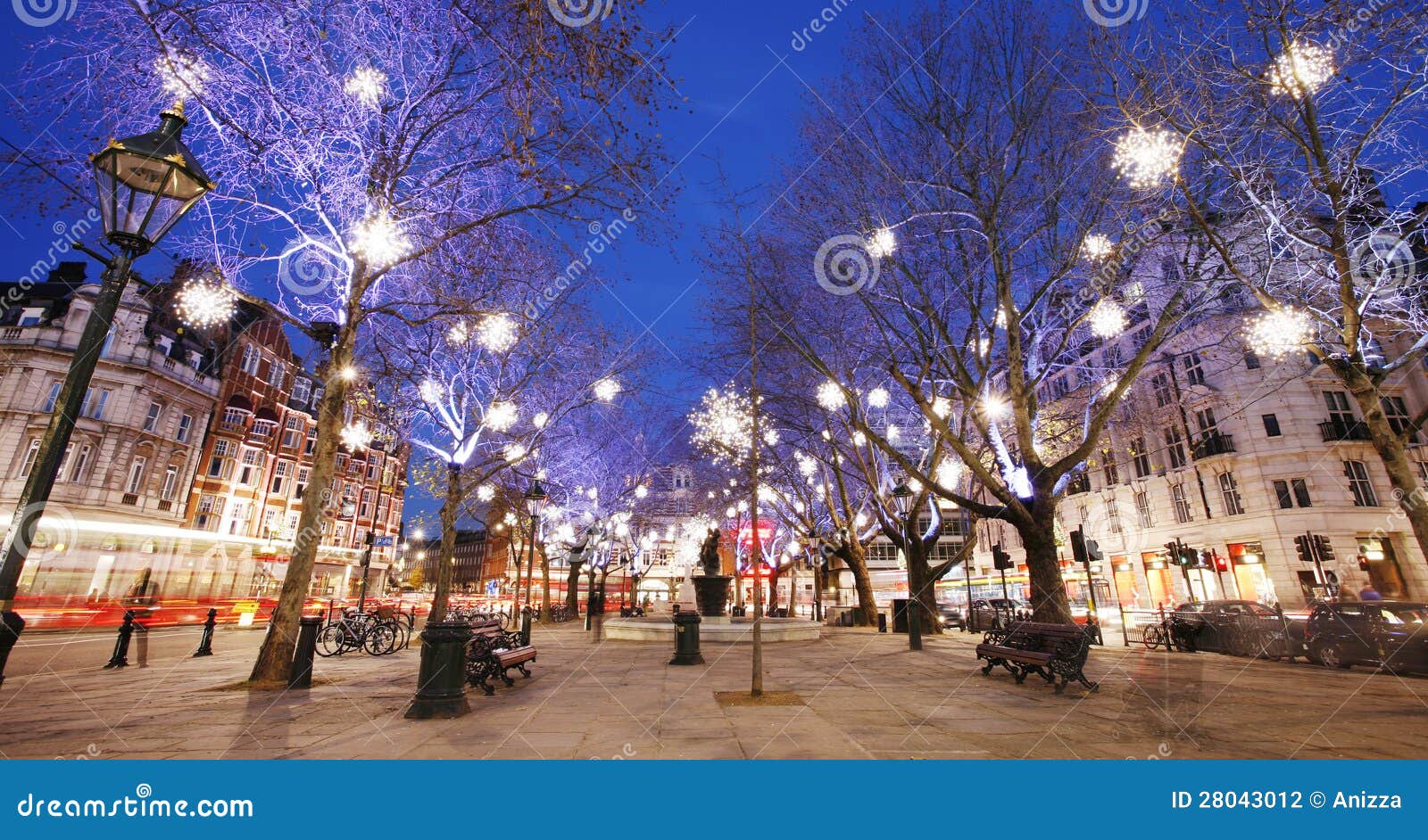 Christmas Lights Display in London Stock Photo - Image of illumination ...