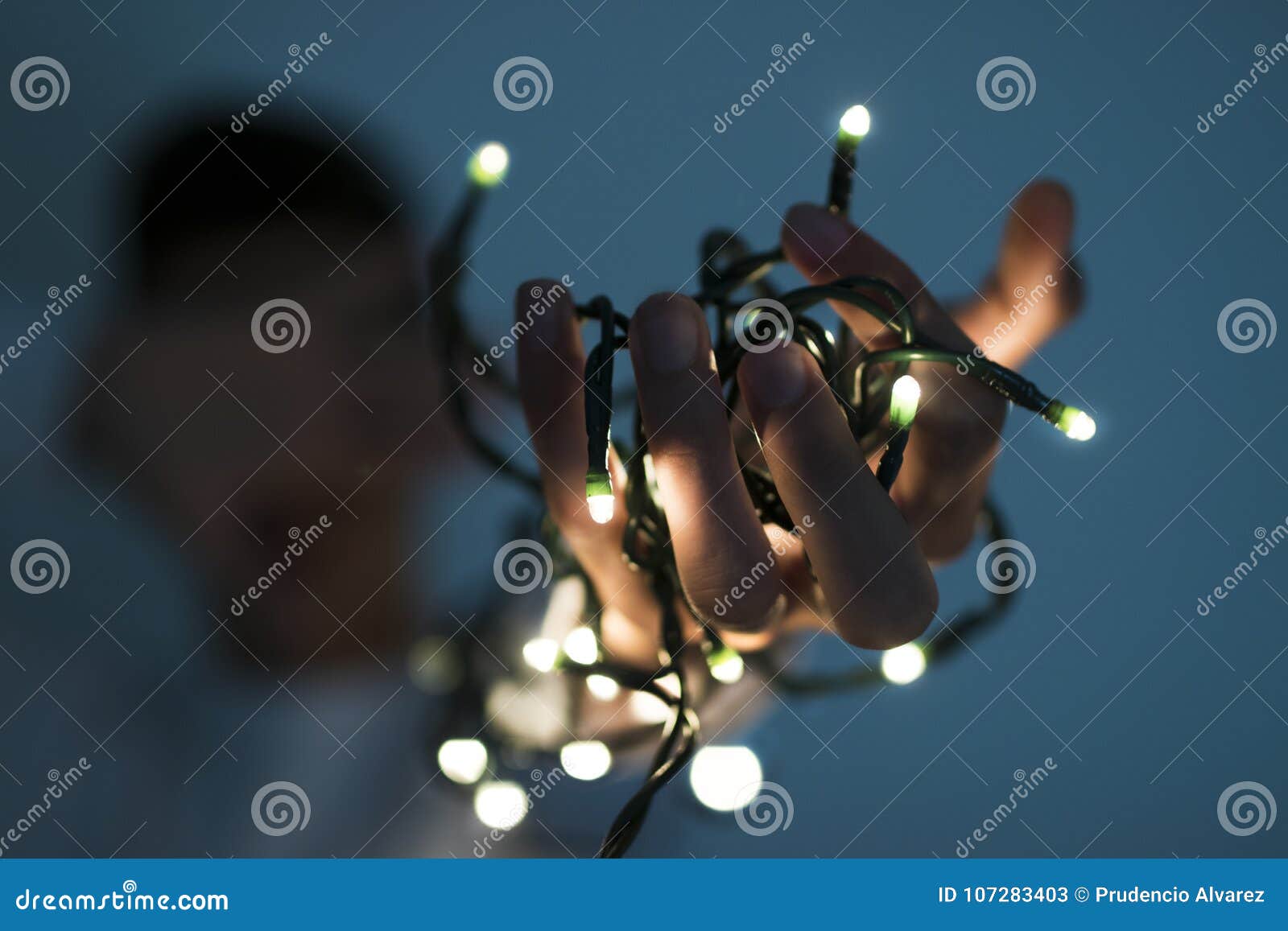 The christmas lights stock image. Image of concepts - 107283403
