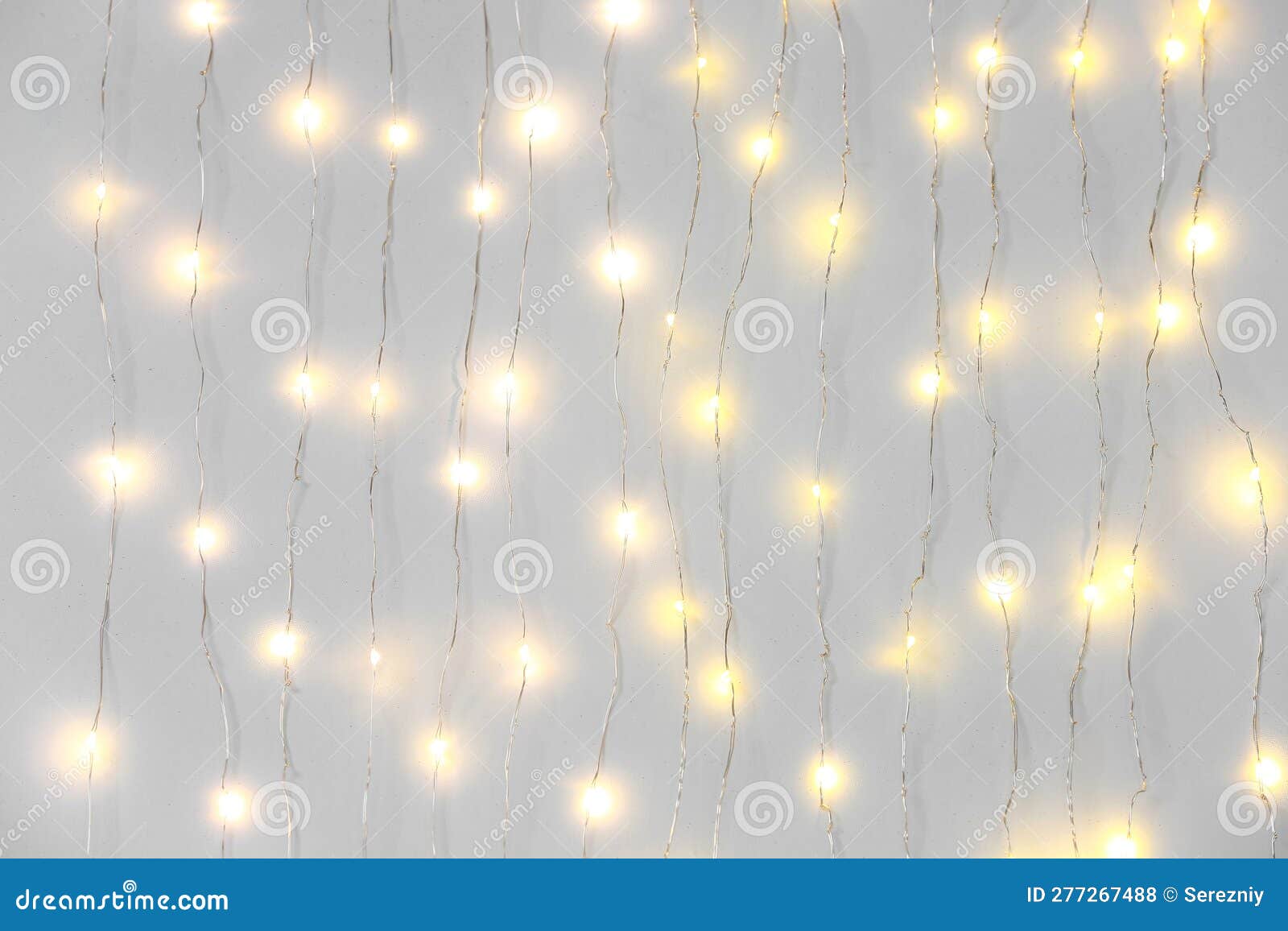 Beautiful Christmas Lights on White Background Stock Photo - Image of ...