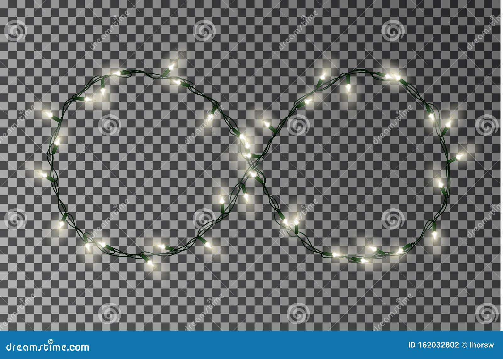 Christmas Lights Vector, Light String in Infinity Style Sign. Vector ...