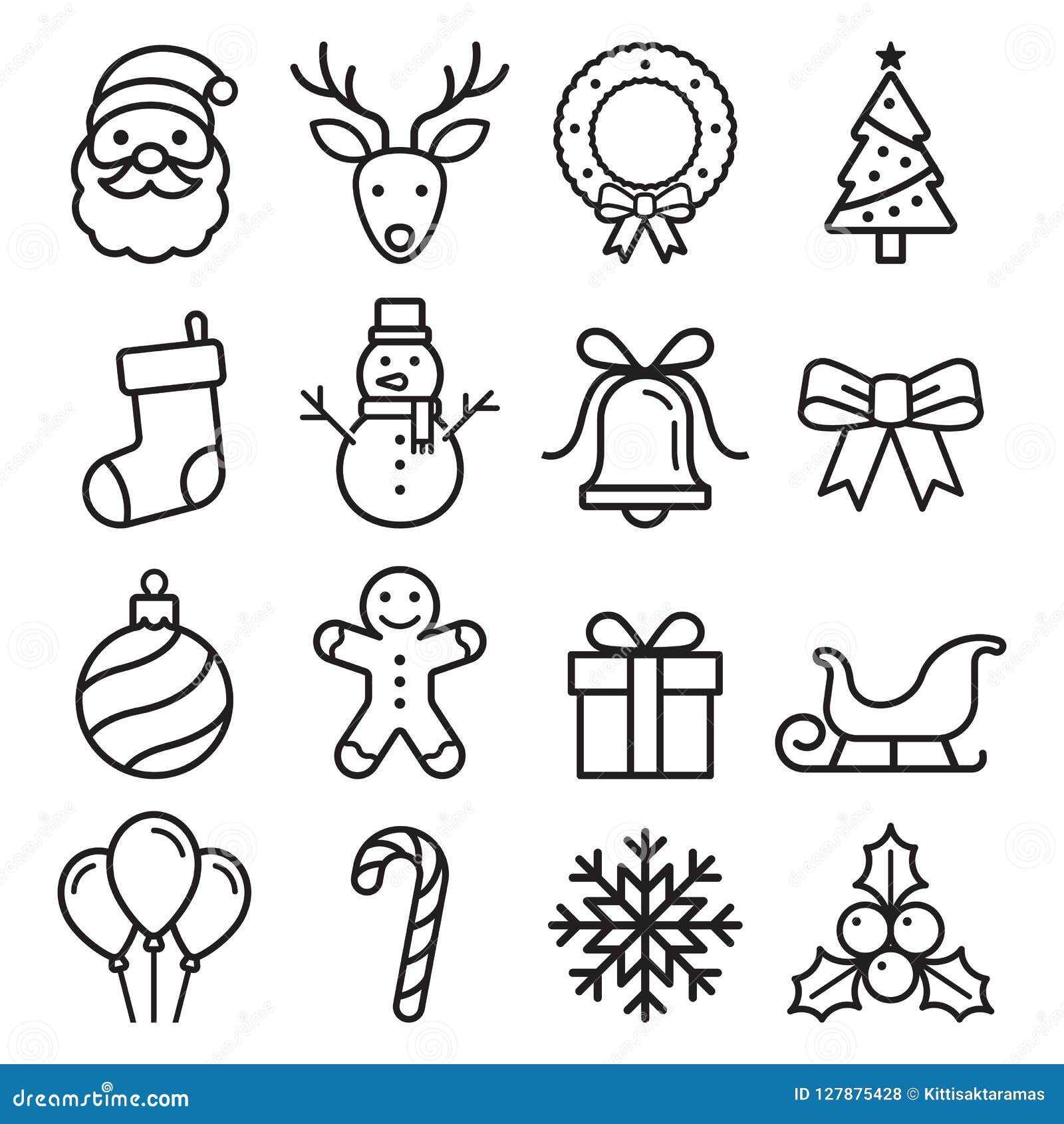 Christmas Icons Set. Vector Illustrations. Stock Vector - Illustration ... Christmas Icons Set. Vector Illustrations. Stock Vector - Illustration ...